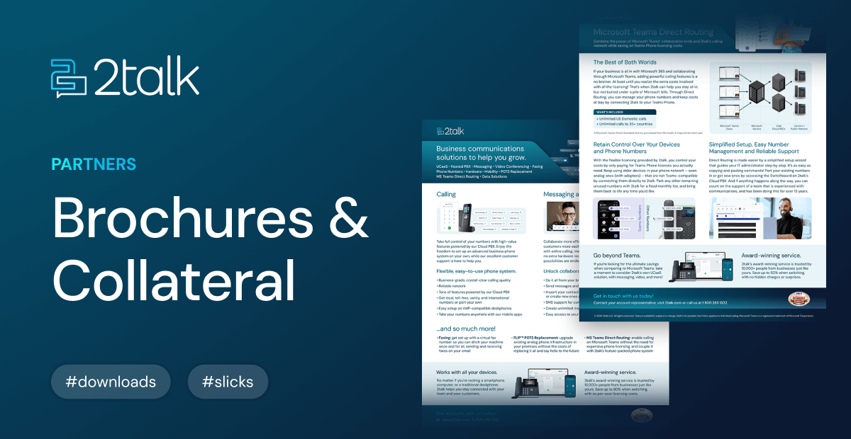 Brochures and Collateral - 2talk Business Communications